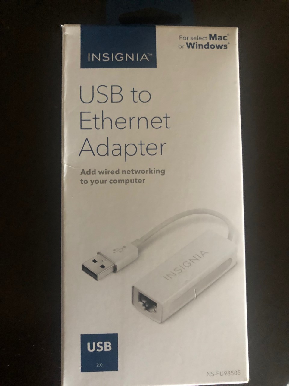 USB to Ethernet Adapter - White 새것