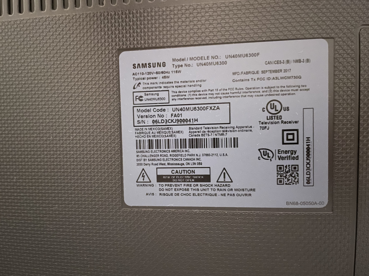 SAMSUNG Electronics UN40MU6300 36-Inch Class 4K UH