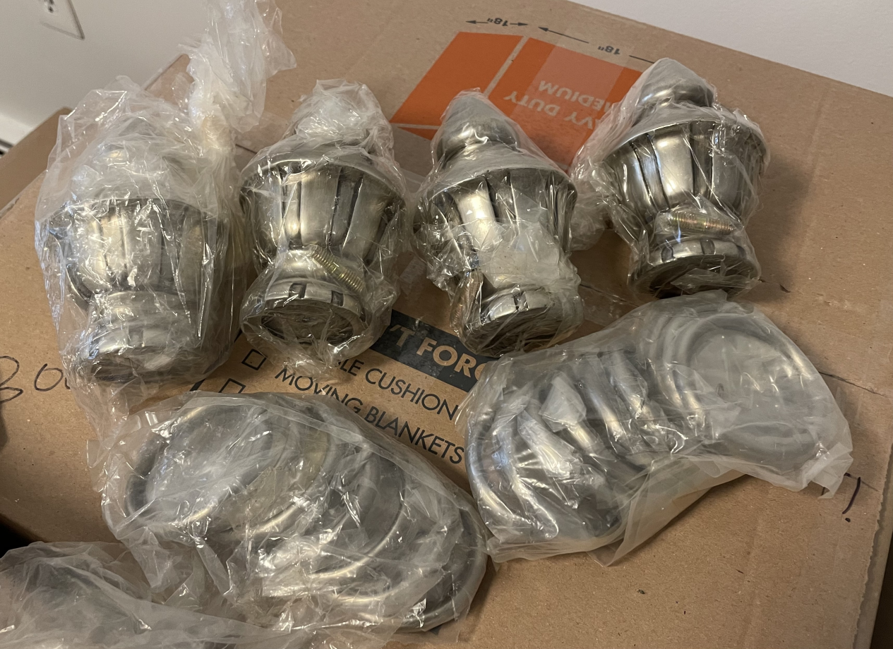 NEW robert allen drapery finial 4개와 링