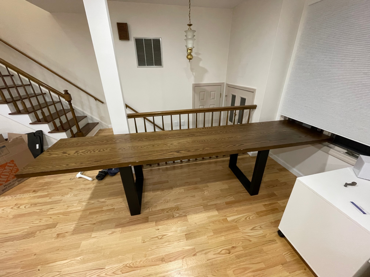 long wood table