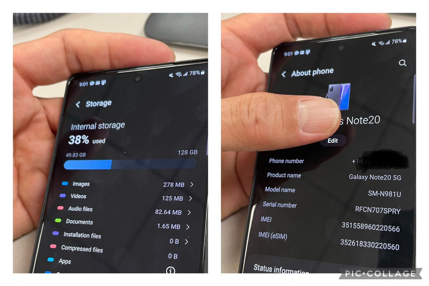 새거같은 Galaxy Note 20 5G 128GB ATT only