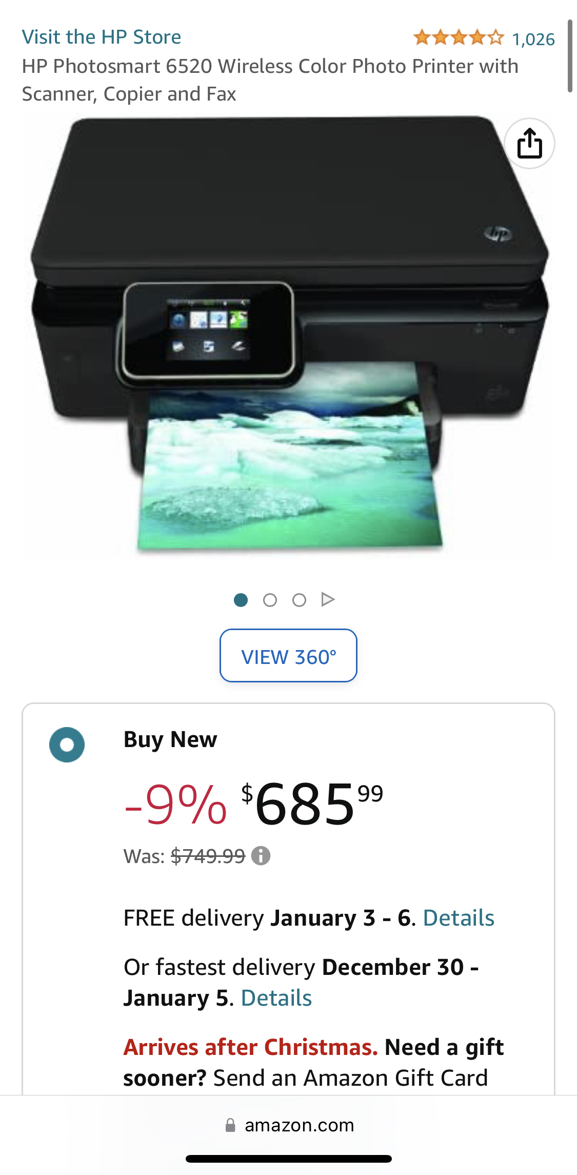 HP Photosmart 프린터
